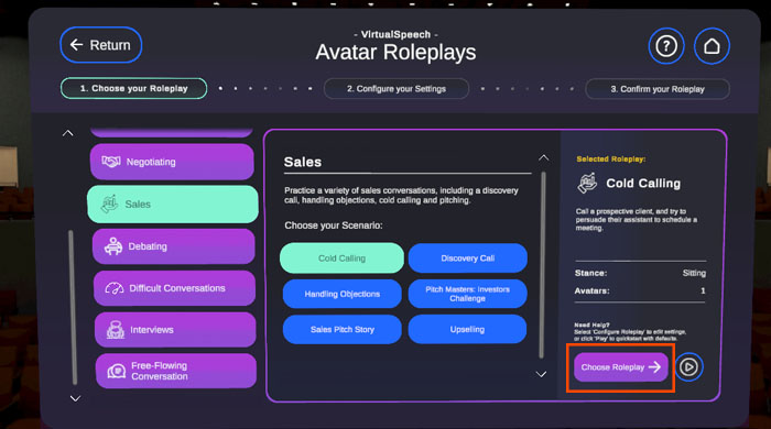 Roleplay with AI Avatars – VirtualSpeech Help Center